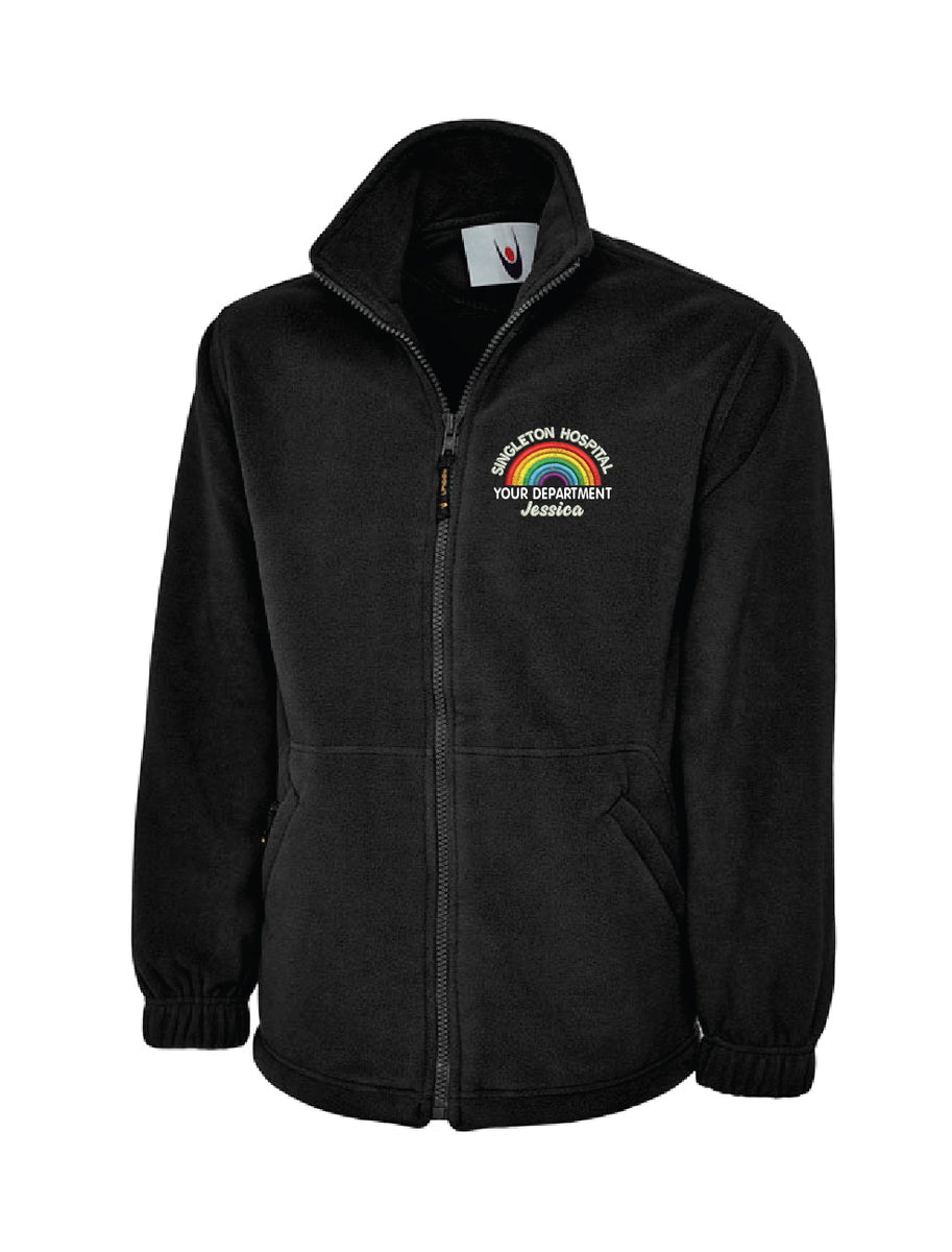 NHS Rainbow Fleece Jacket – Personalised | Wipeout Creations
