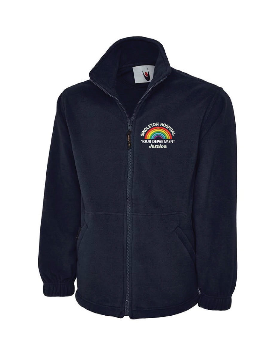 NHS Rainbow Fleece Jacket – Personalised | Wipeout Creations